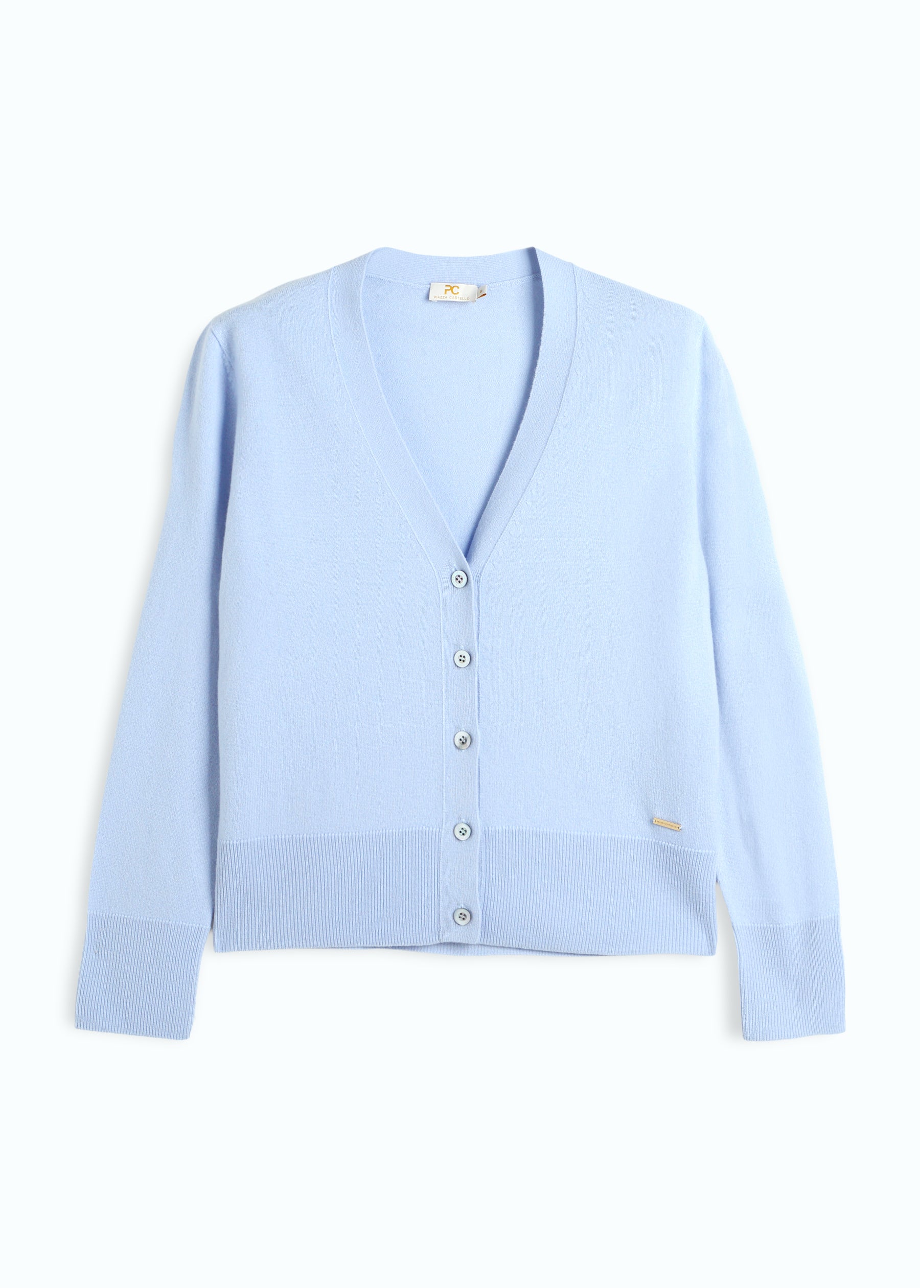 Delizia Baby Cashmere Cardigan In Light Blue | Piazza Castello