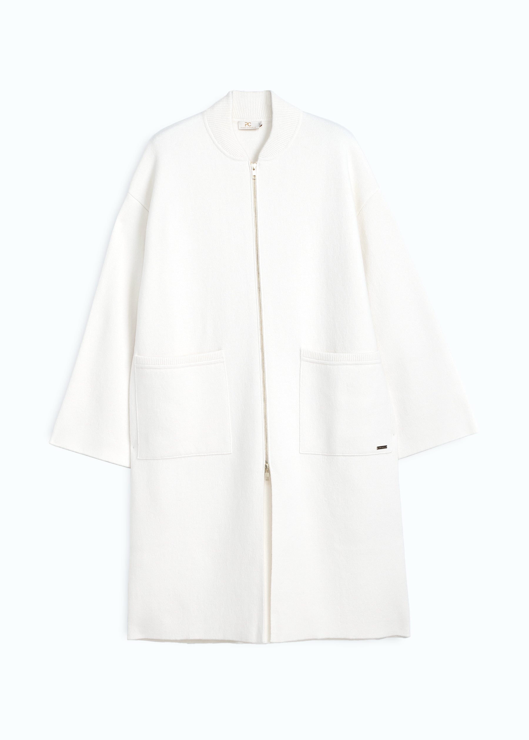 Zefiro Cashmere Coat in White | Piazza Castello