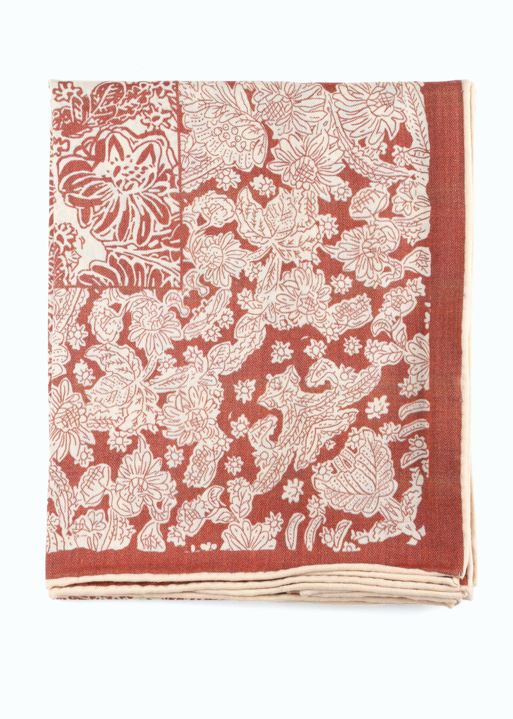 Amorosa Wool-Silk Blend Scarf in Red | Piazza Castello